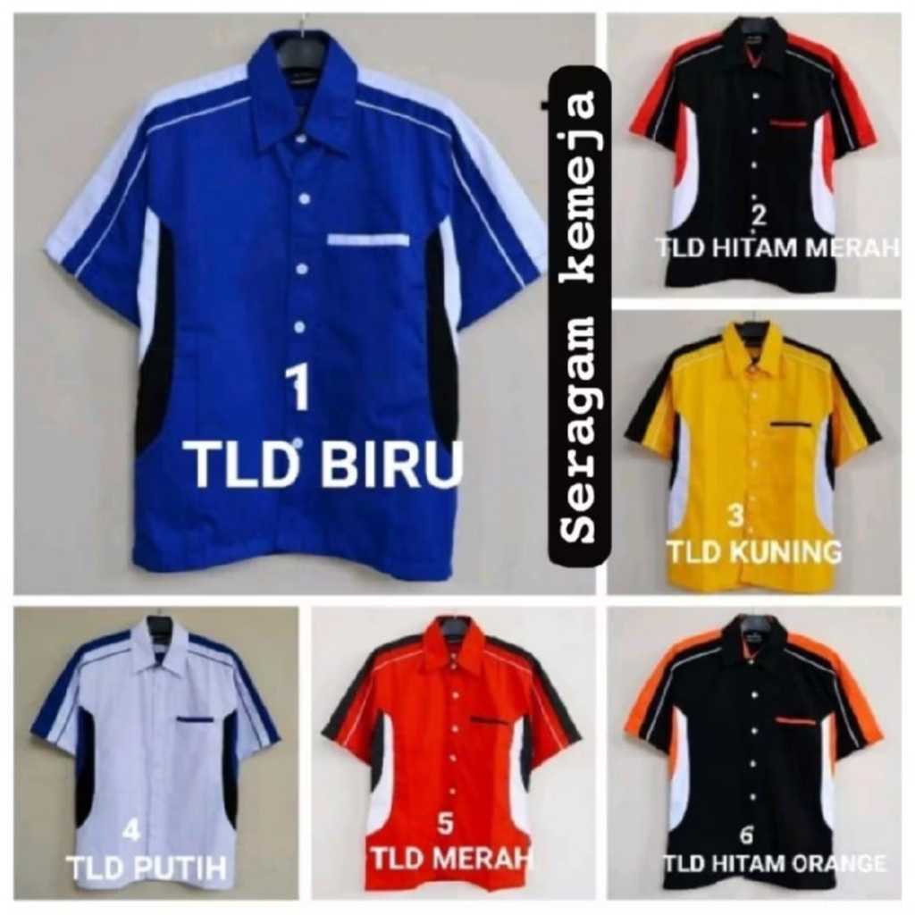 Jual Seragam Kerja Kombinasi TLD ( list oval ), Kemeja Kerja kombinasi ...