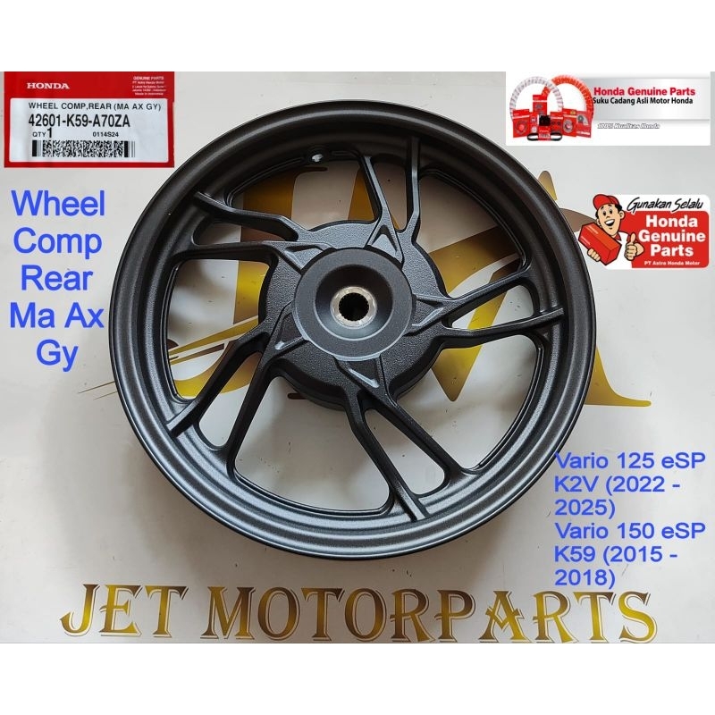 Jual 42601K59A70ZA Wheel Comp Rear Velg Peleg Belakang Vario 150 ...