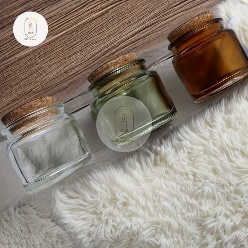 Jual Wadah Lilin Kaca + Tutup Gelas Kaca Lilin dan Tutup Gabus Botol ...