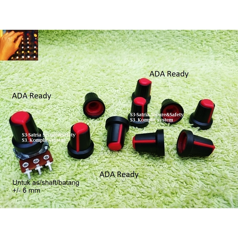 Jual warna Merah Knop Mixer Potensio Putar volum tutup Potensiometer Knob Puter Volume rotary ...