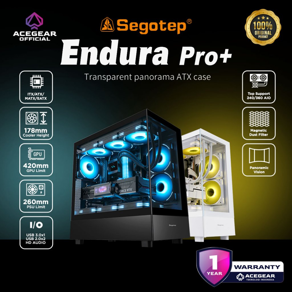 Jual SEGOTEP ENDURA PRO+ (E-ATX Premium PC Case) | Shopee Indonesia
