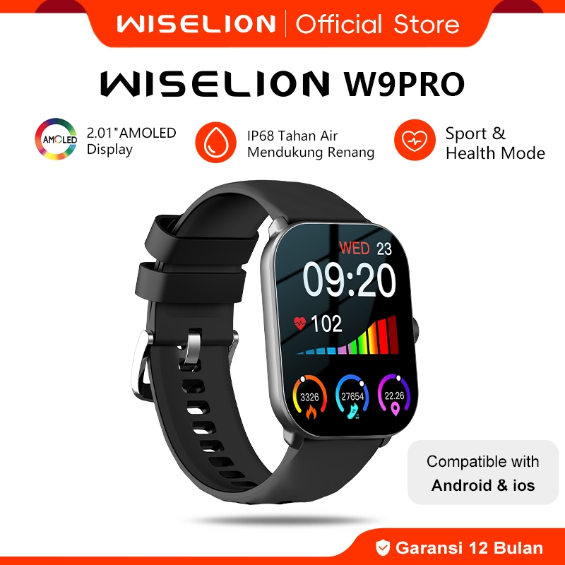 Jual WISELION W9 Pro Fashionable Smartwatch - Women Health Monitoring ...