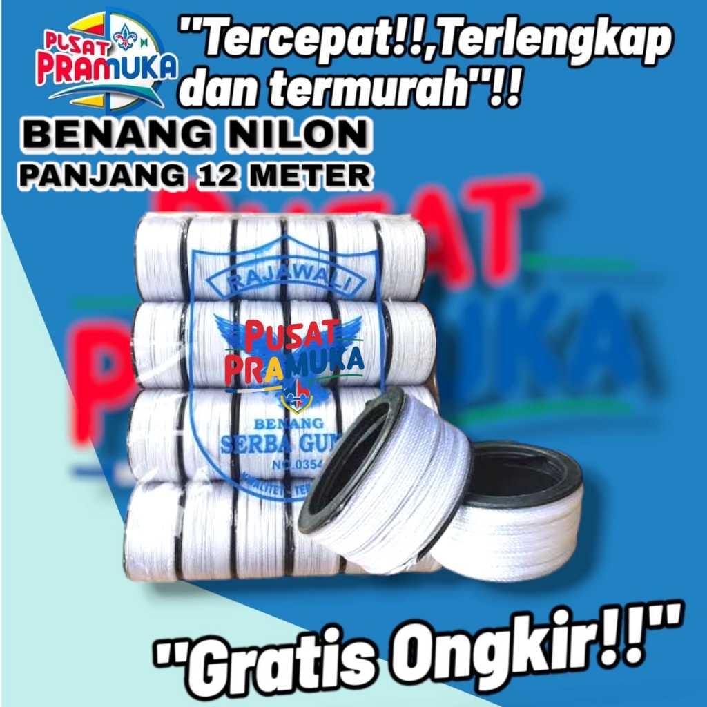 Jual Benang bangunan nilon putih murah | Shopee Indonesia