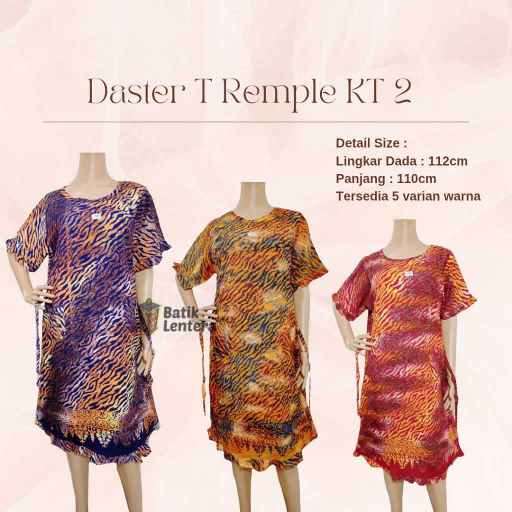 Jual Daster Baju Tidur Batik Lentera Tangan Remple Kantong 2 Motif ...