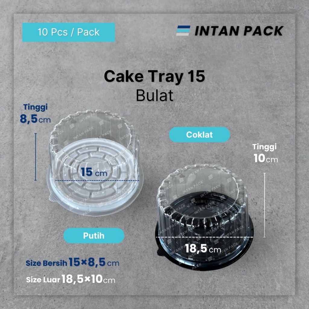 Jual Mika CT 15 Kue Tart Bulat / Cake Tray Bolu Bulat Coklat (isi 10 ...