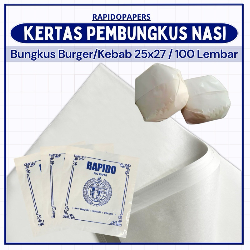 Jual Kertas Nasi ["RAPIDO", 1 Pack isi 100 pcs] Rice Paper / Kertas ...