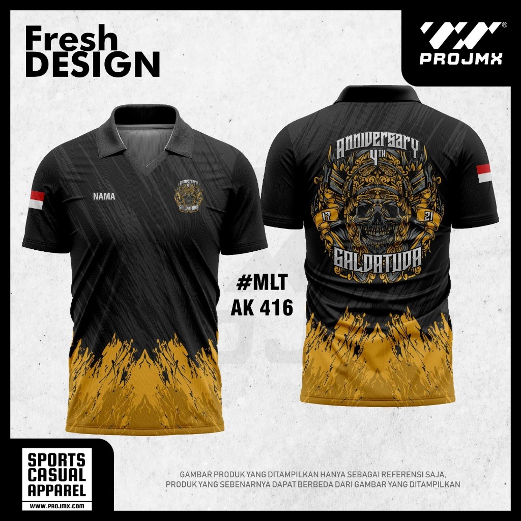 Jual PROJMX - KAOS JERSEY MILITER LETTING GALDATUDA BLACK GOLD EDITION ...