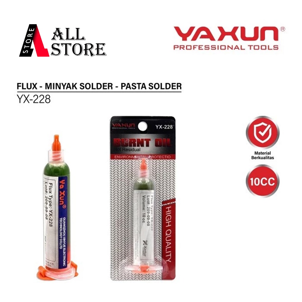 Jual YAXUN YX-228 Flux Solder/Pasta Solder/Minyak Solder Flux 10CC BGA Soldering Paste Flux ...