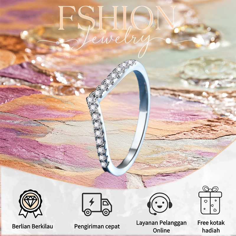 Jual desain estetika yang unik cincin sterling silver moissanite ...