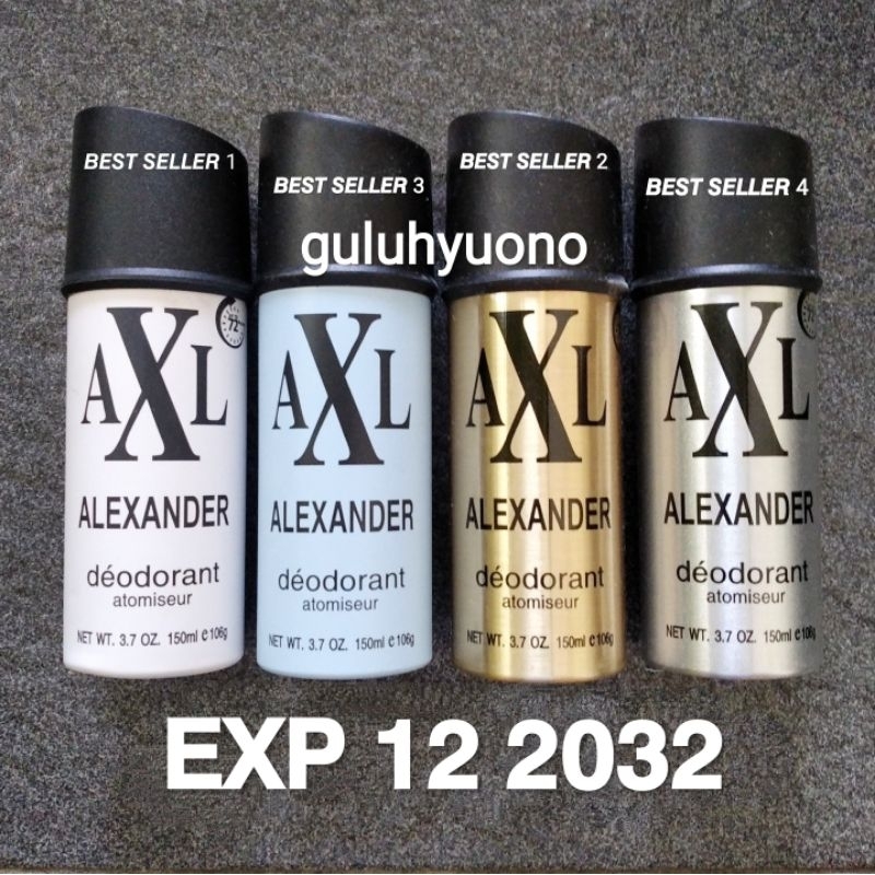 Jual AXL DEODORANT PARFUME SPRAY PUTIH - GOLD - BIRU - SILVER 150ml ...