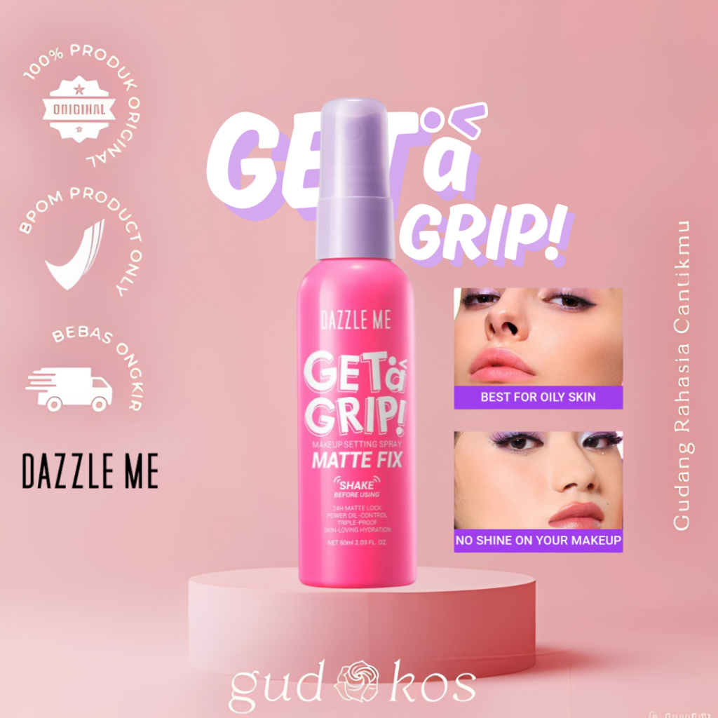 Jual DAZZLE ME GET A GRIP! MAKEUP SETTING SPRAY MATTE FIX 60ML | Shopee ...