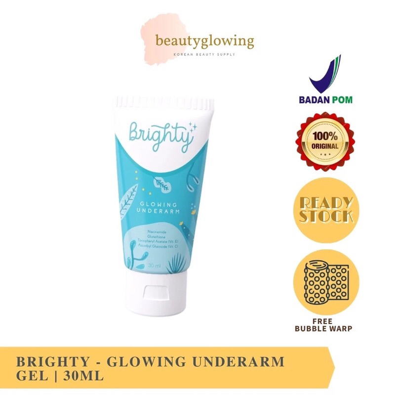 Jual BRIGHTY - Glowing Underarm Gel exfoliating liquid serum pencerah ...