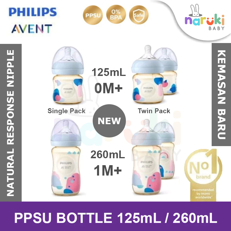 Jual Philips Avent PPSU Bottle Natural Response 125mL 260mL Botol Susu ...