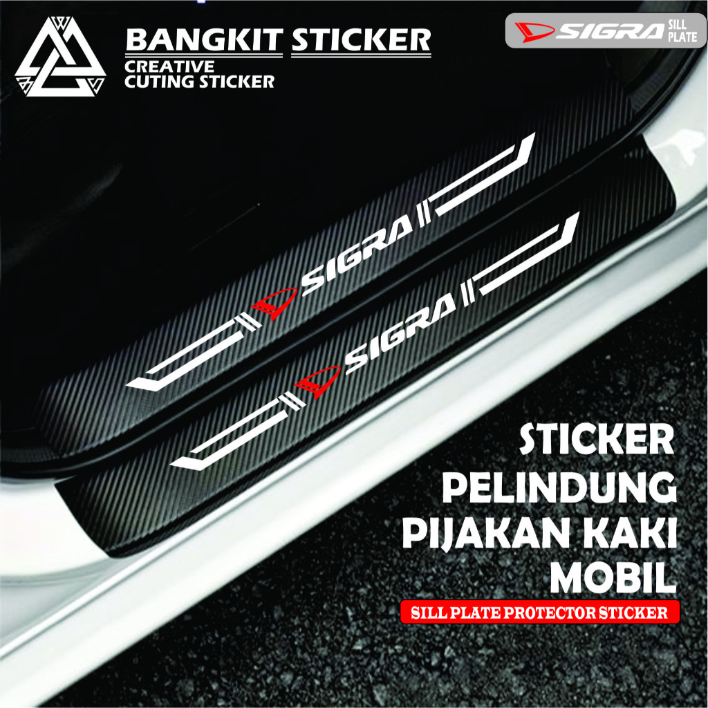 Jual 9PCS Sticker Carbon 3D Door Sill Plate Mobil SIGRA Stiker ...