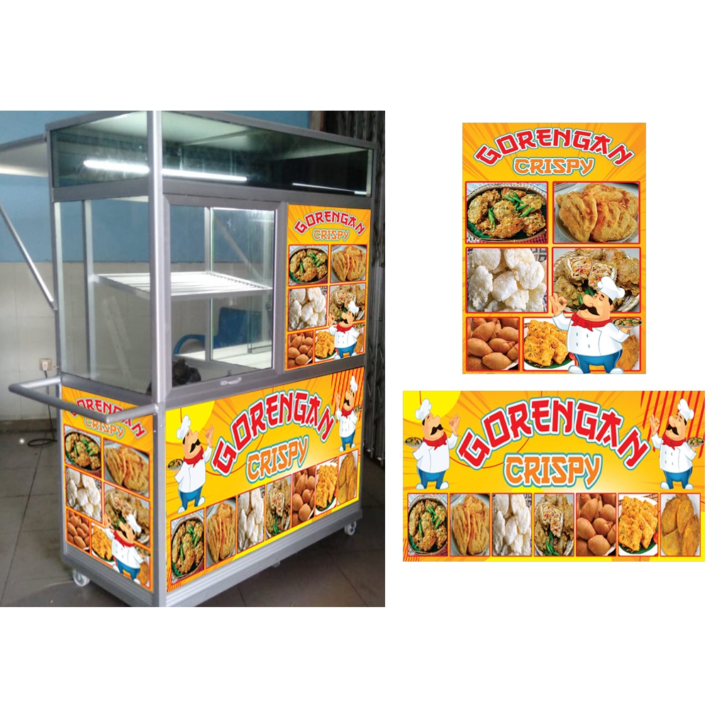 Jual Stiker Gerobak / Booth / Jualan Gorengan / Crispy | Shopee Indonesia