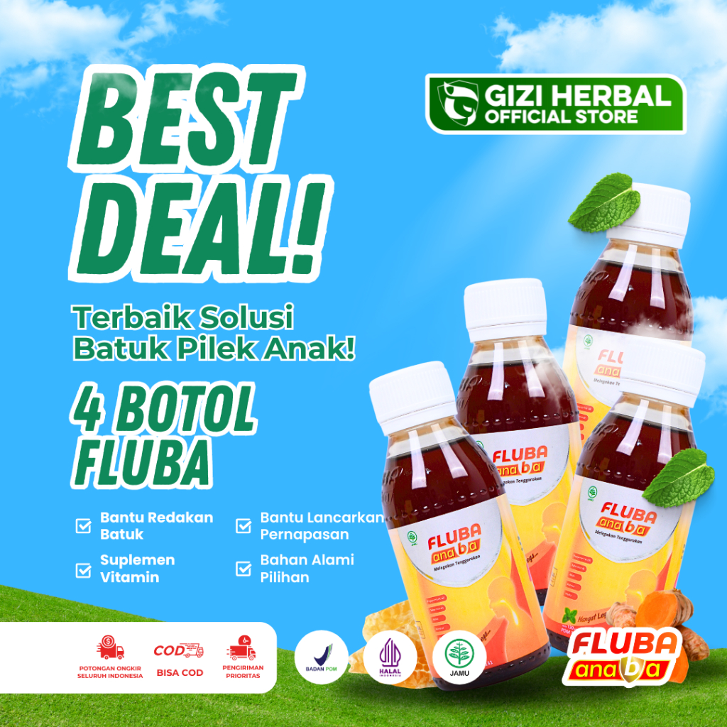 Jual Paket 4 Botol Fluba Anaba - Atasi Batuk Pilek, Dahak & Hidung ...