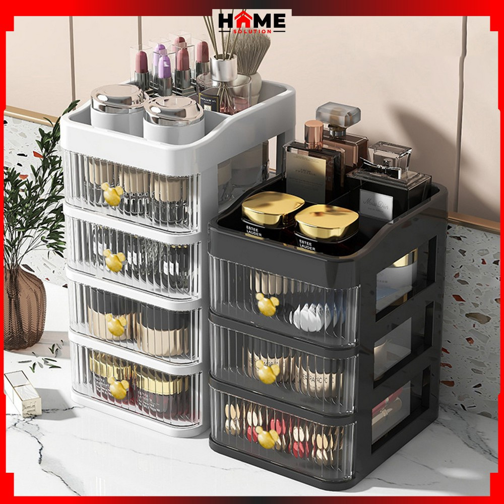 Jual Rak Susun Serbaguna 3 Laci Tempat Make Up Storage Box Bear / Rak ...