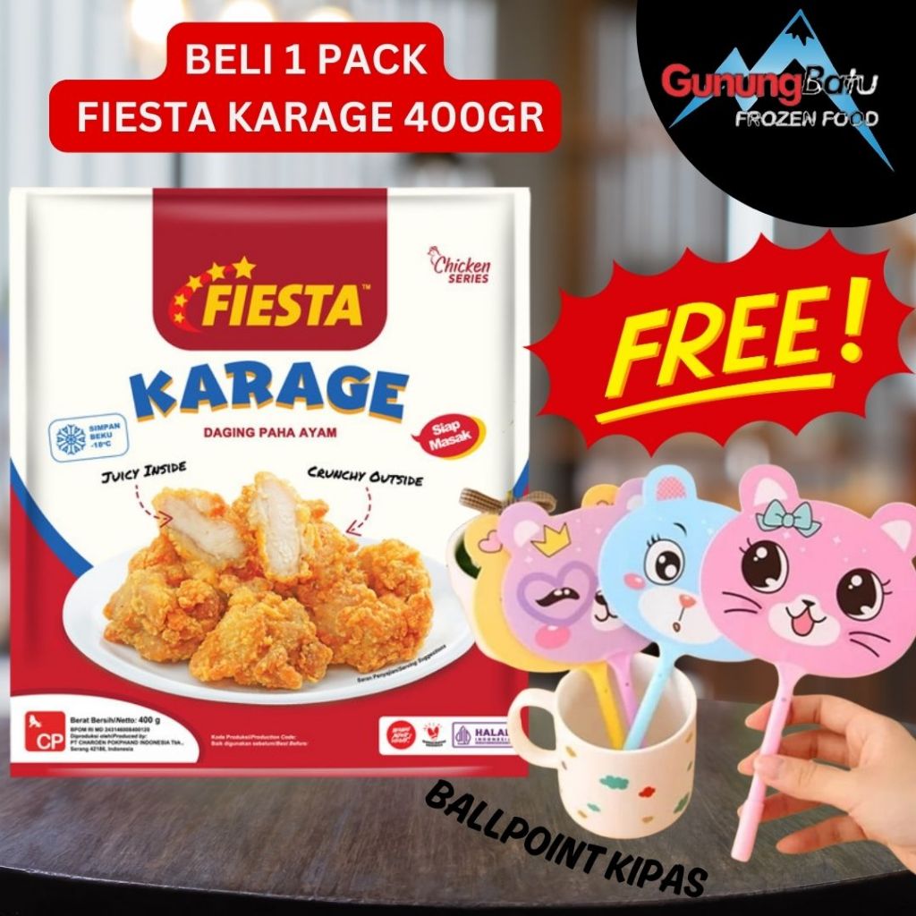 Jual FIESTA MITRA KARAGE FREE BALLPOINT, SPICY WING DAN CRISPY BUBBLE ...