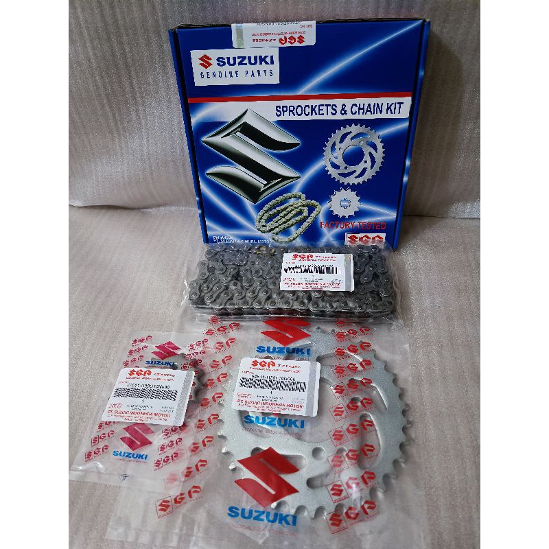 Jual Gear paket , set .+ rantai smash new , smash ,shogun 125 ,shogun ...