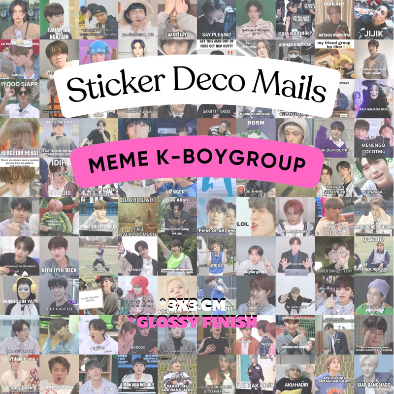 Jual [100 PCS] STICKER DECO MAILS MEME K-POP BOYGROUP LUCU NCT 127 NCT ...