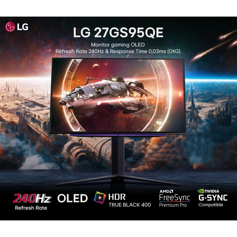 Jual LG 27GS95QE-B 26.5'' Monitor Gaming QHD OLED UltraGear™ 240Hz, 0 ...