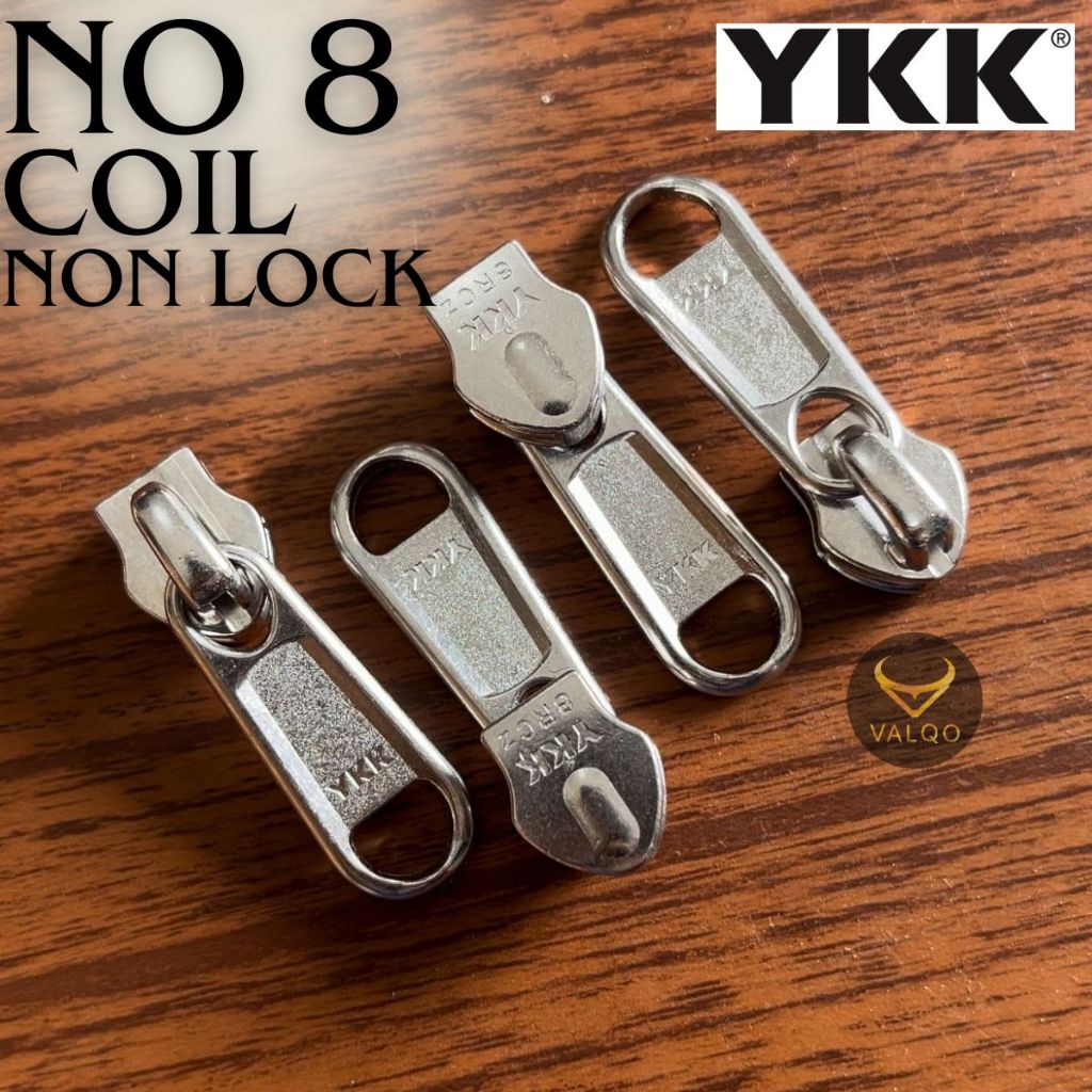 Jual YKK No 8 Kepala Resleting Coil Nilon Nomor 8 Non lock Zipper DFL | Shopee Indonesia