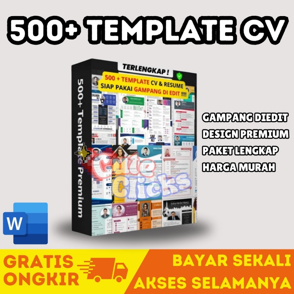 Jual 500+ Template CV & Resume – Desain Profesional, ATS-Friendly ...