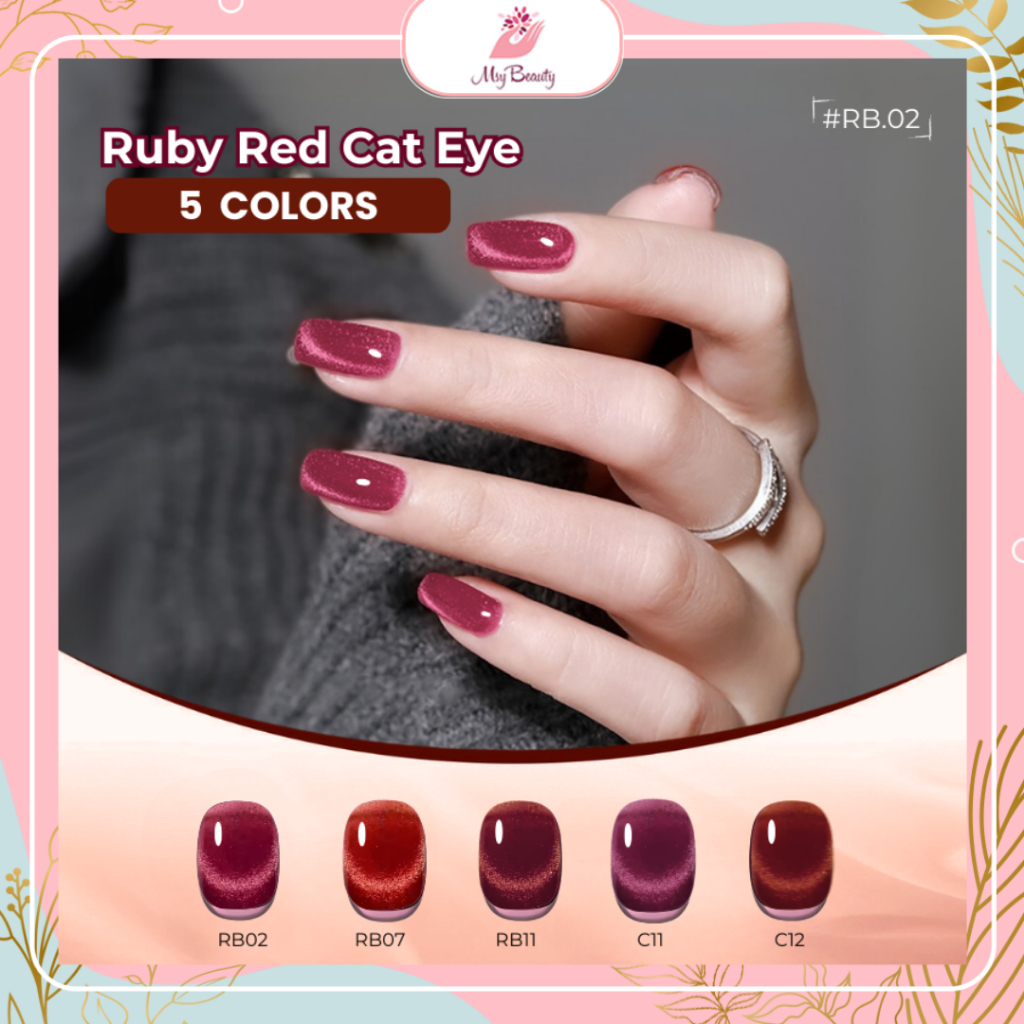 Jual MSY RISING LADY KUTEK GEL RUBY RED IMLEK CAT EYE/NAIL GEL POLISH ...