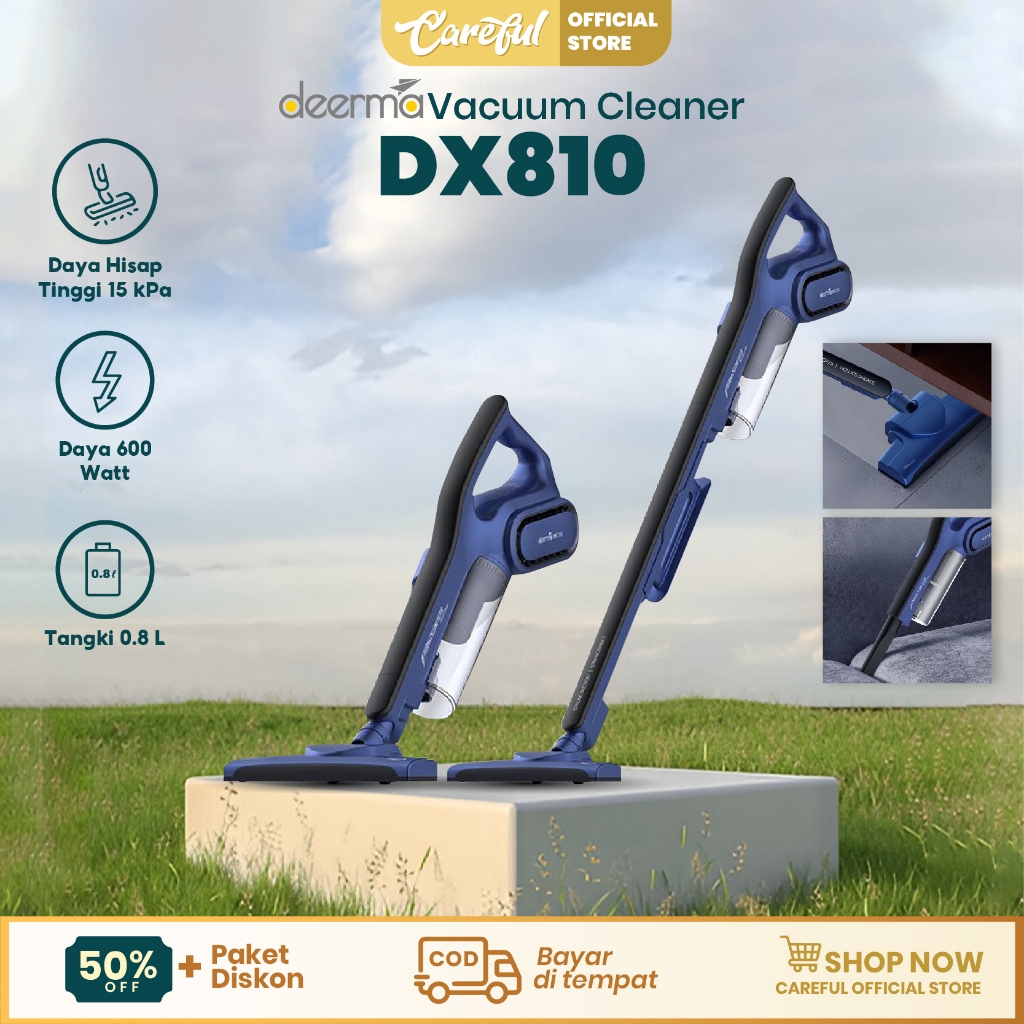 Jual 【COD】Deerma dx810 Hand-held Portable Vacuum Cleaner 2-in-1 ...