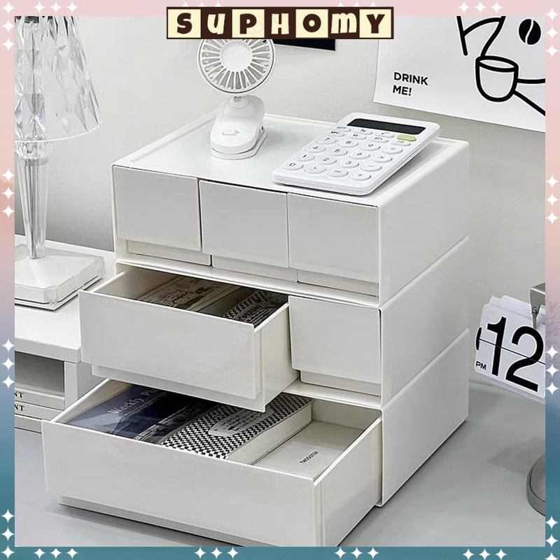 Jual Kotak Pensil Meja Laci Mini Kotak Alat Tulis Desktop Organizer ...