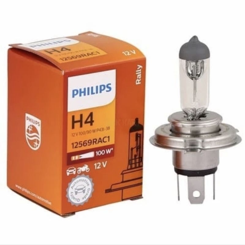 Jual PHILIPS DOP BOLA LAMPU HALOGEN 12V H4 100/90 100 WATT LAMPU WARNA ...