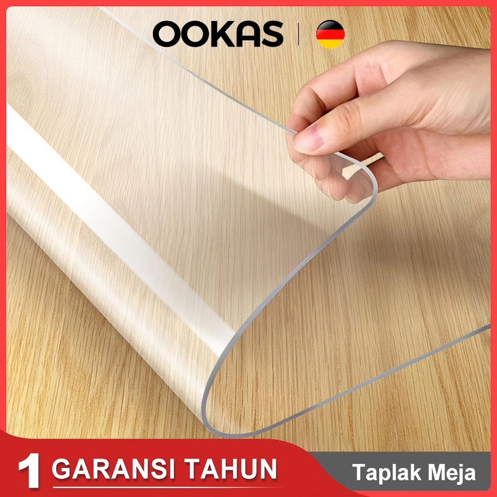 Jual OOKAS HOME 0.8mm Taplak Meja Transparan Bahan Mika Plastik Taplak ...