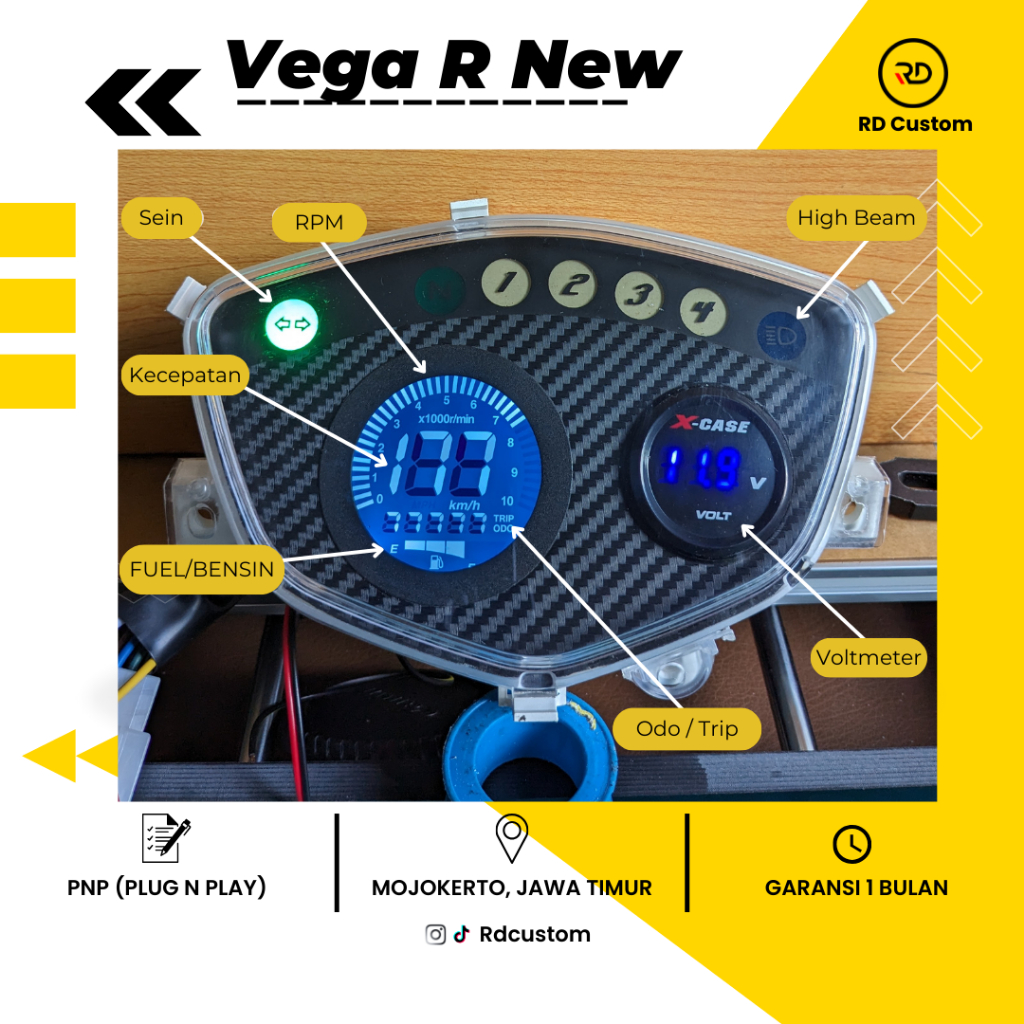 Jual Speedometer Digital Yamaha Vega R New PNP | Shopee Indonesia