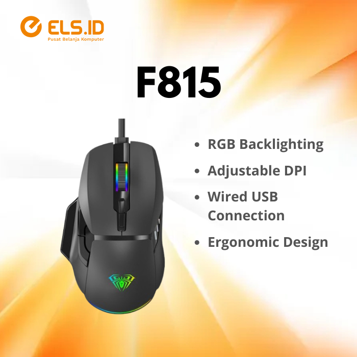 Jual Aula F815 Mouse Gaming Wired RGB Effects | Shopee Indonesia