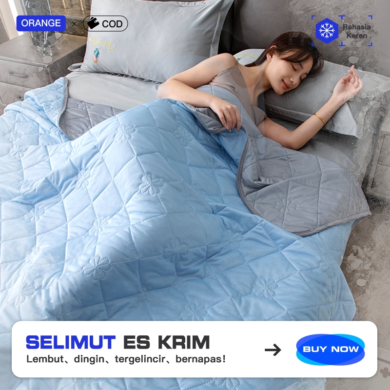 Jual Bedcover Selimut Dingin Keren dan licin polos SUMMER BLANKET ...