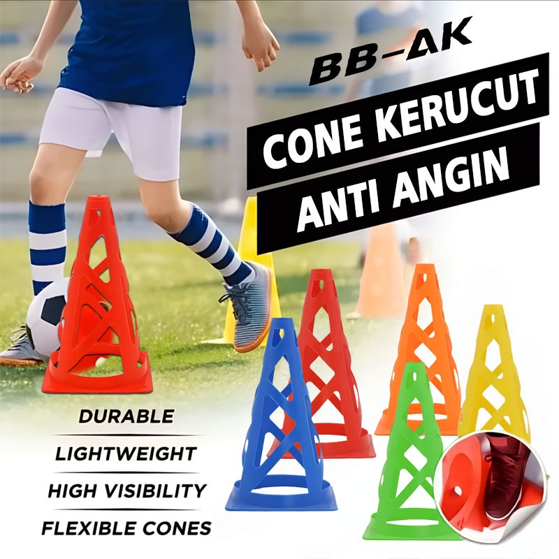 Jual Cone Kerucut Penanda Olahraga ukuran 23cm Model Berlubang XTRA TAS ...