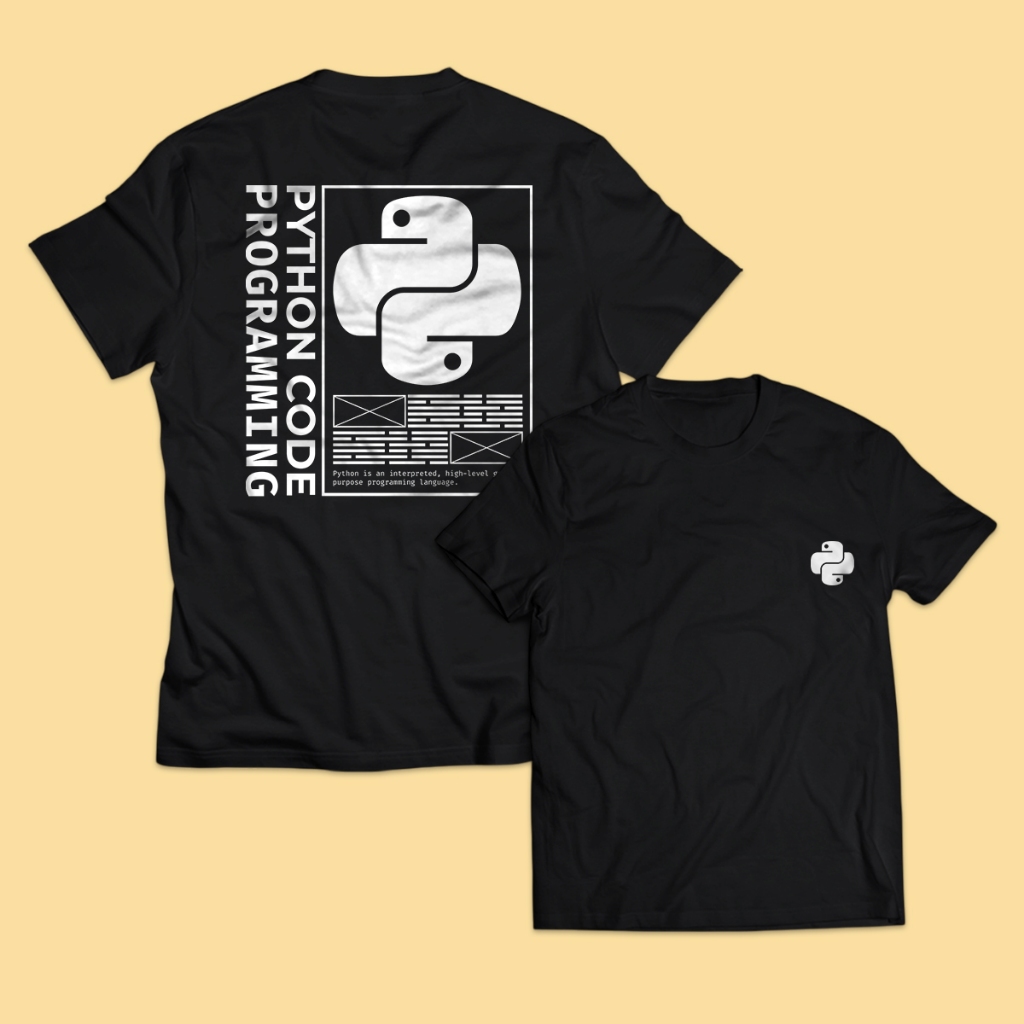 Jual Kaos Pria Programmer PYTHON CODE PROGRAMMING Dewasa Baju Atasan Unisex PakeKaos | Shopee ...