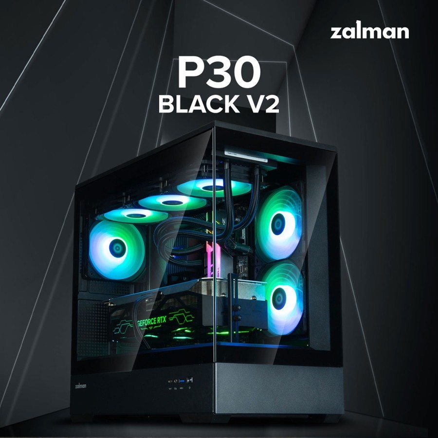 Jual ZALMAN P30 BLACK V2 MICRO ATX MINI TOWER PC CASE CASING GAMING CHASSIS | Shopee Indonesia