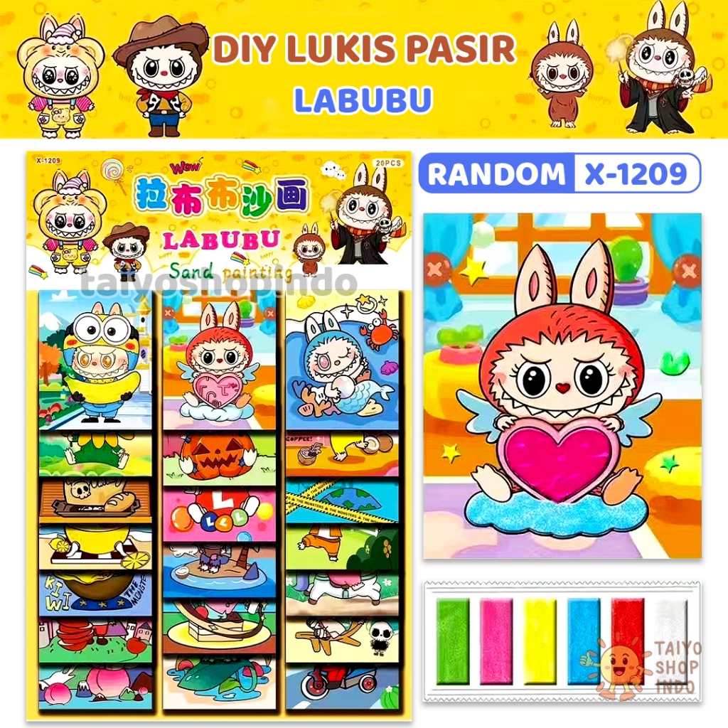 Jual TAIYO DIY Lukis Pasir Labubu Karakter Sand Painting Mewarnai ...