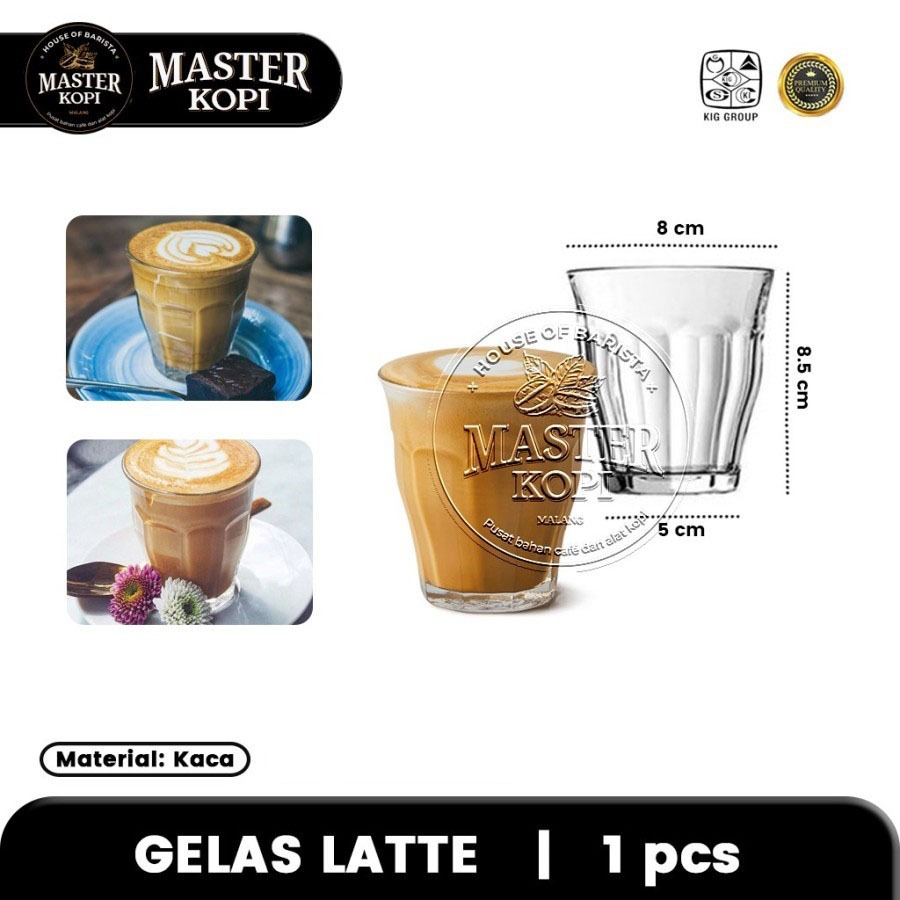 Jual Gelas Kopi Latte Piccolo Glass / Gelas Kaca Cafe Estetik (1 pcs ...