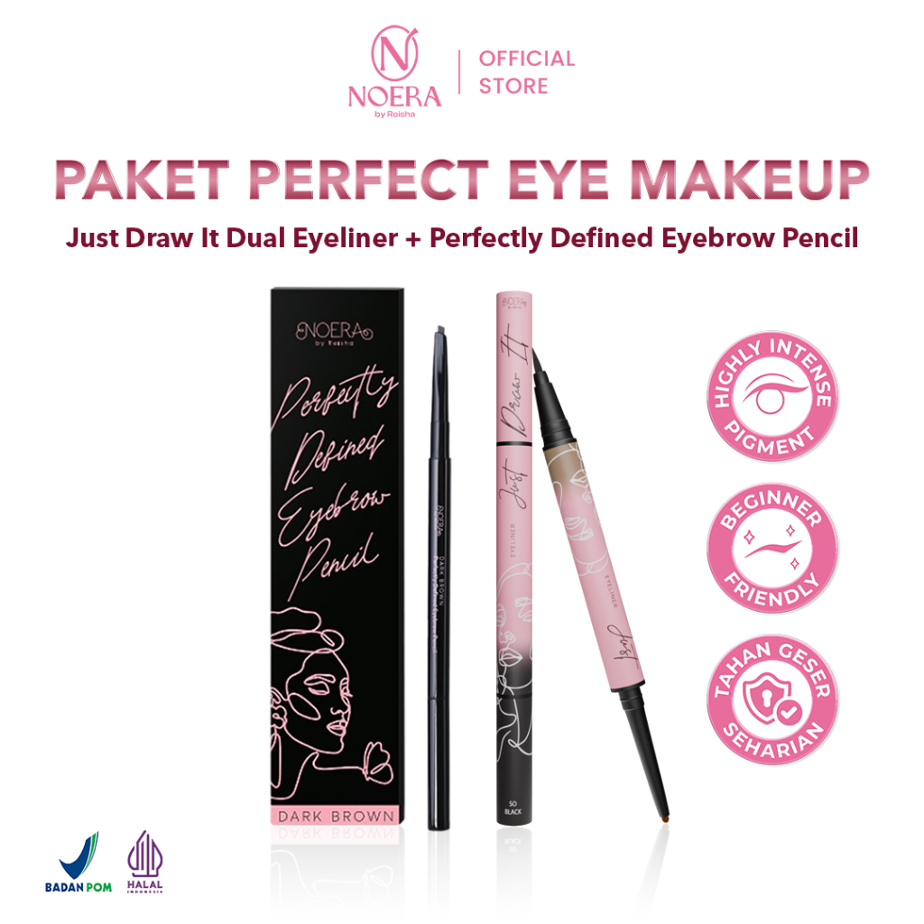 Jual Noera Paket Perfect Eye Makeup | Just Draw It Dual Eyeliner ...