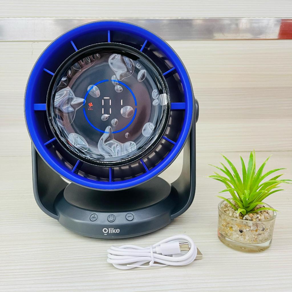 Jual OLIKE PF7 Desktop Fan Kipas Angin 4000mAh 100 Gears Kipas Portable ...