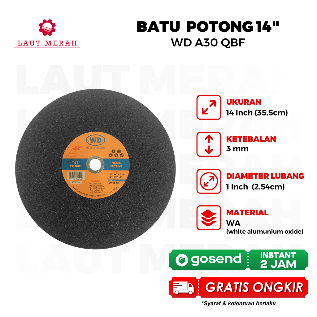 Jual WD CUTTING WHEEL 14 INCH BATU POTONG 14 INCH | Shopee Indonesia