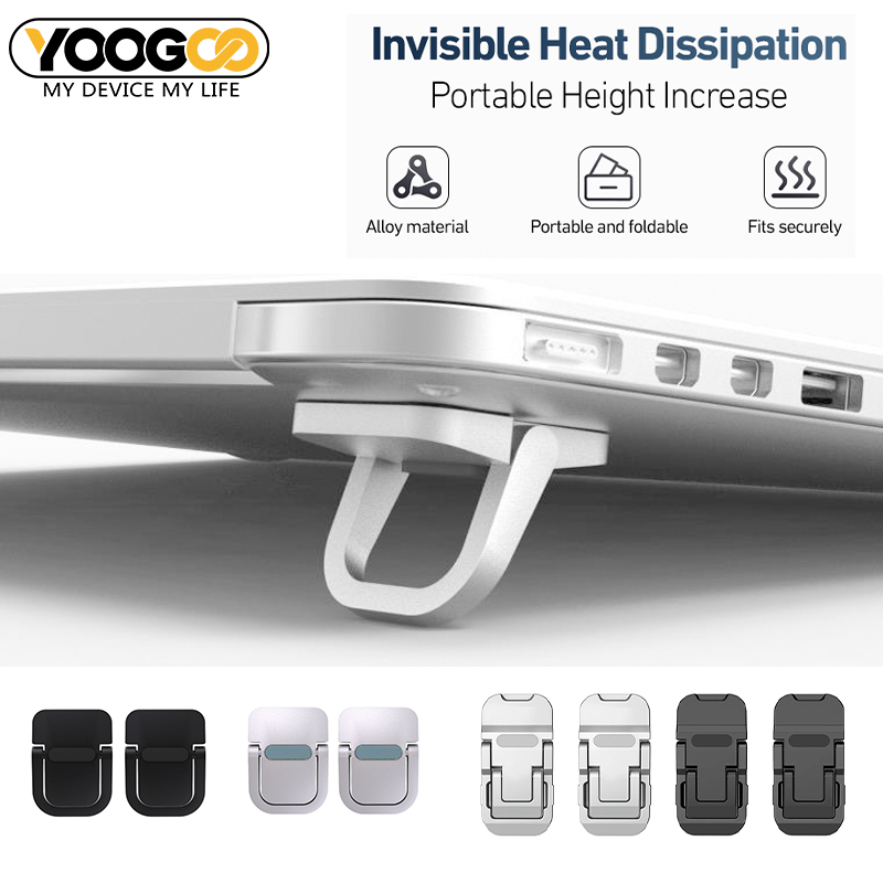 Jual YOOGOO 2PCS Aluminum Alloy Laptop Stand Holder Universal Non-slip ...