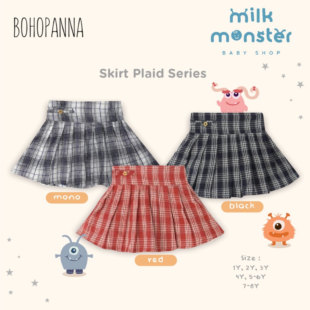 Jual Bohopanna Skirt Plaid Series / Rok anak perempuan | Shopee Indonesia