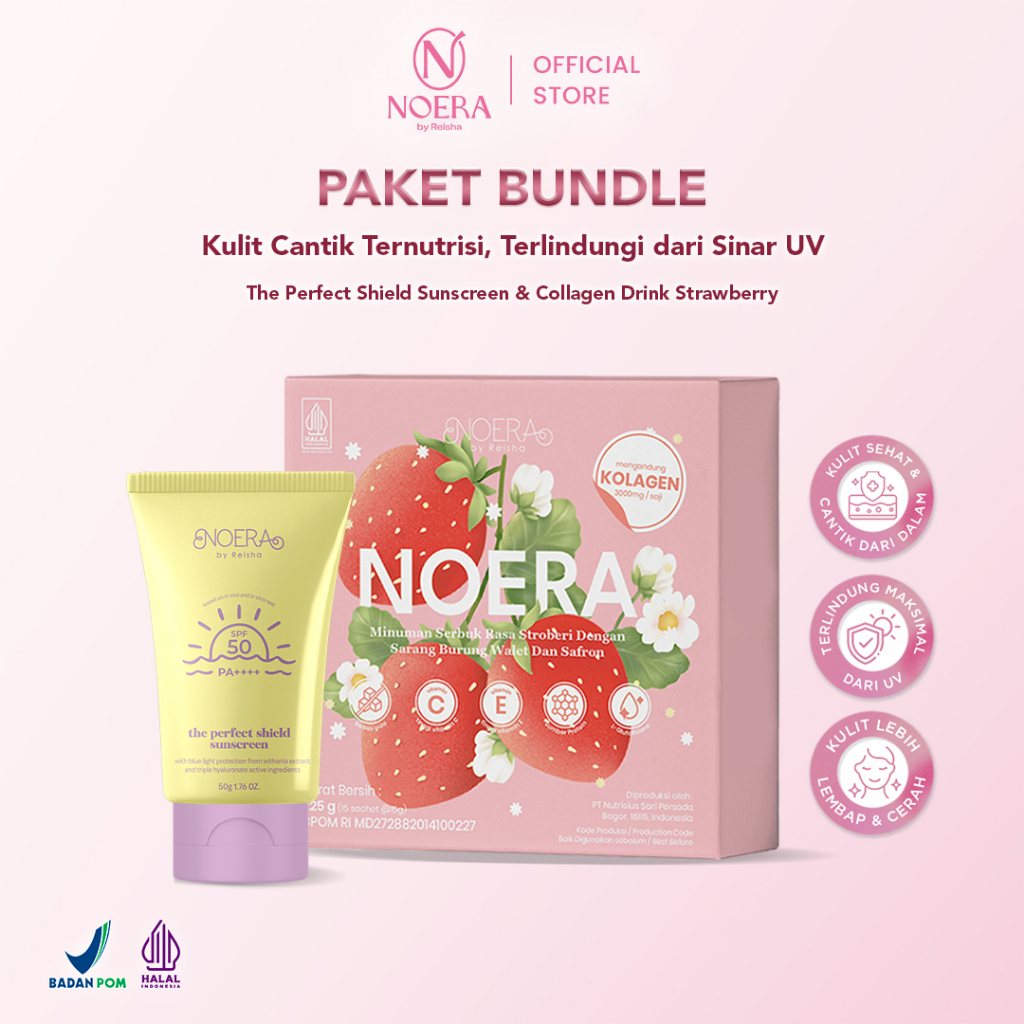 Jual Noera Paket | The Perfect Shield Sunscreen & Collagen Drink ...