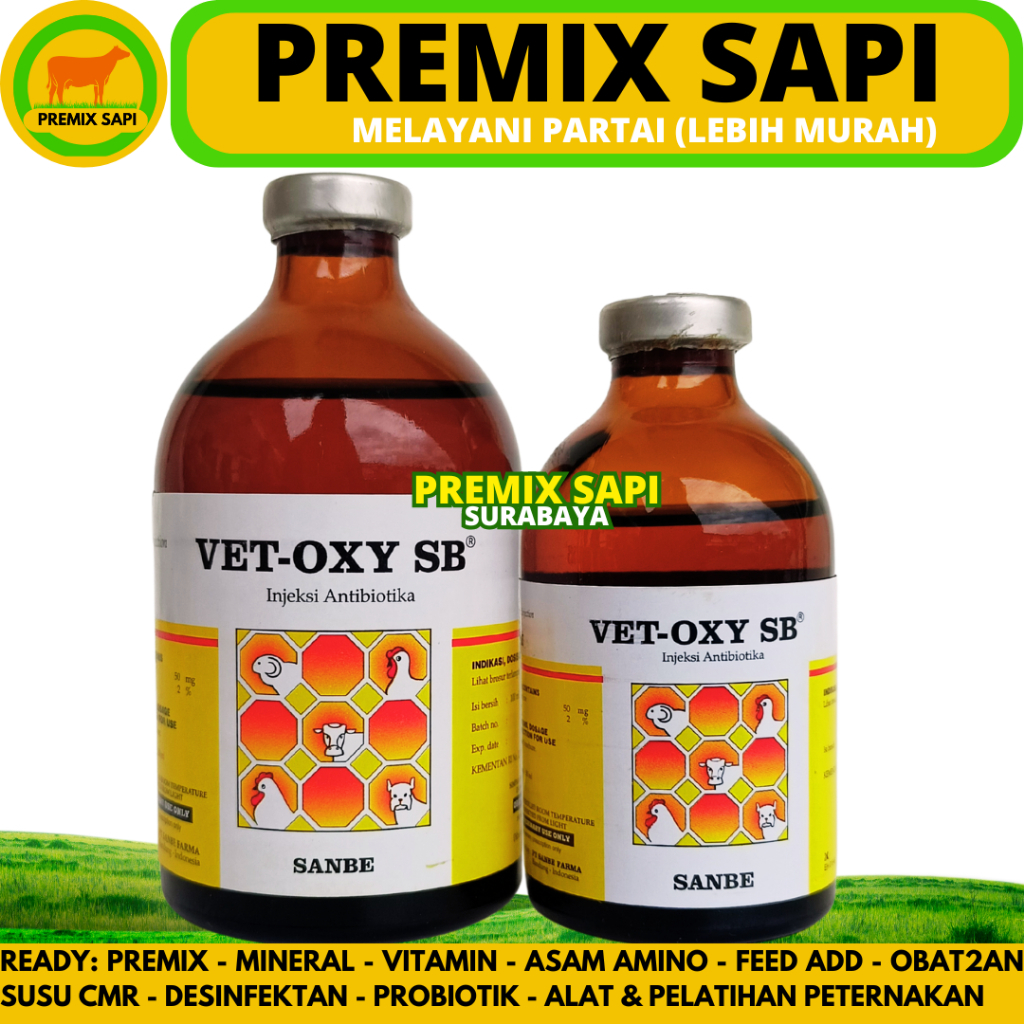 Jual VET OXY SB 100ML & VET OXY SB 50ML SANBE - Obat Antibiotik Anti ...