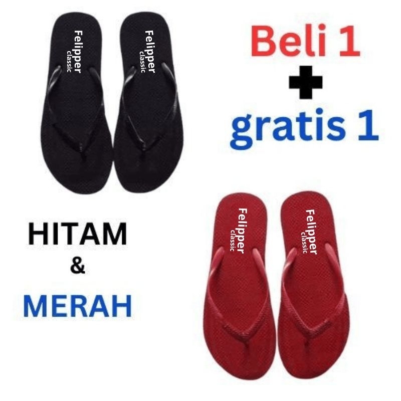 Jual BELI 1 GRATIS 1 SANDAL JEPIT FLIPPER MURAH | Shopee Indonesia