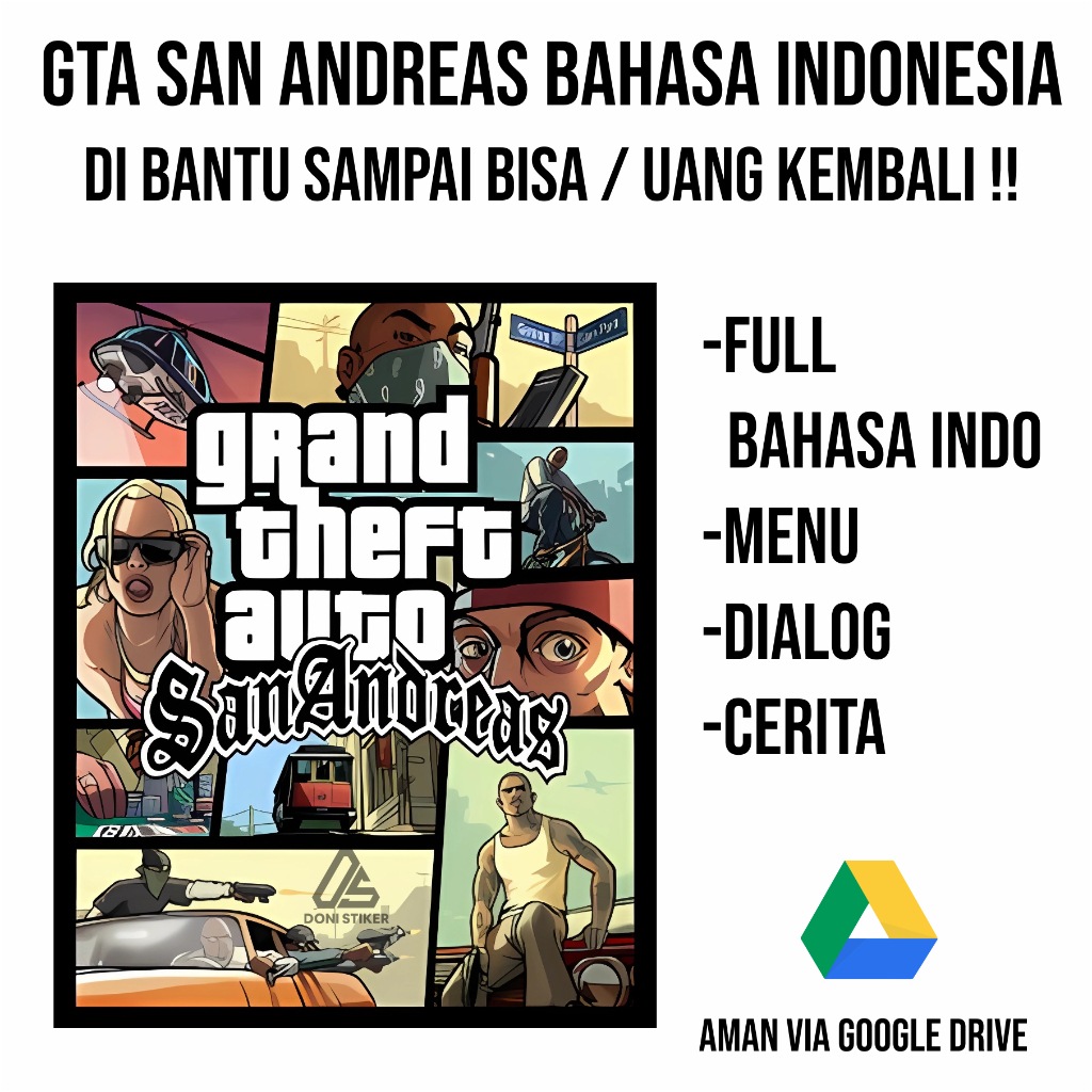 Jual GTA San Andreas bahasa indonesia GTA SA komputer PC laptop ...