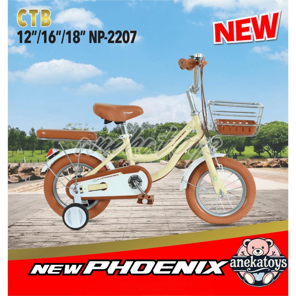 Jual Sepeda Mini Anak Perempuan Phoenix NP2207 Ban Coklat 12/16/18X2 ...